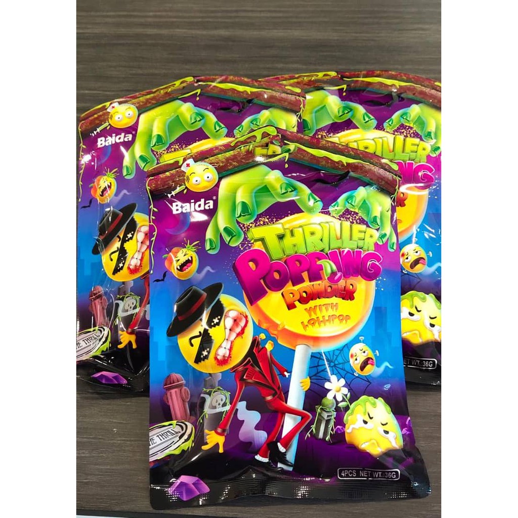 [READY STOCK] Thriller Popping Powder with Lollipop | Shopee Malaysia