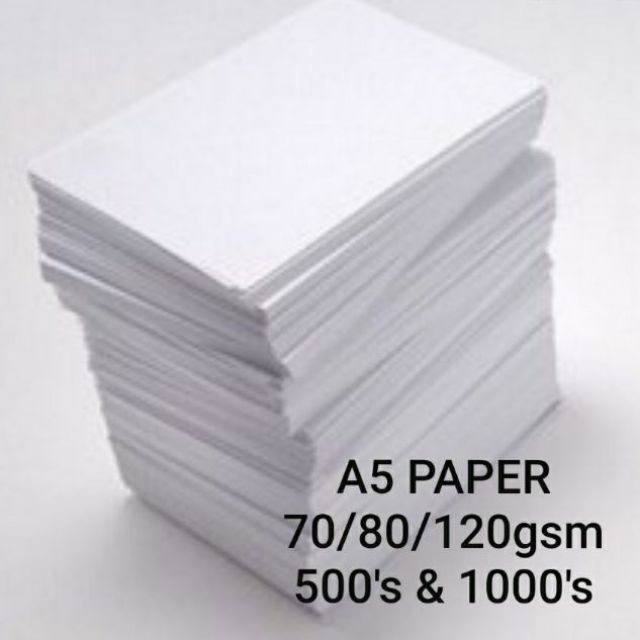 500pcs A5 PAPER WHITE PAPER COPY PAPER KERTAS A5 MULTIPURPOSE 