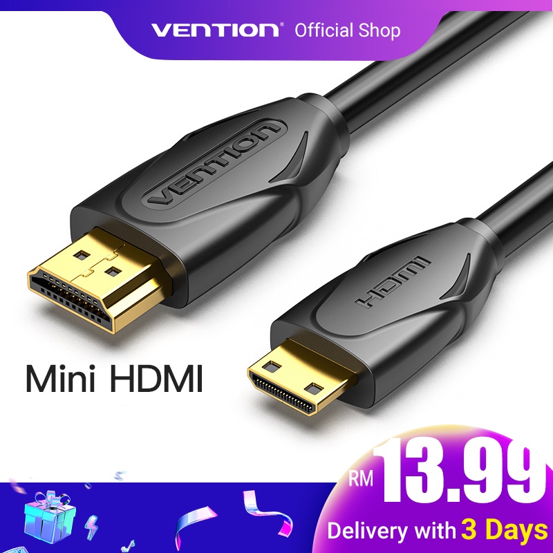 Vention Mini HDMI to HDMI 2.0 Cable Male to Male 1080P HD 4K 3D HDMI ...