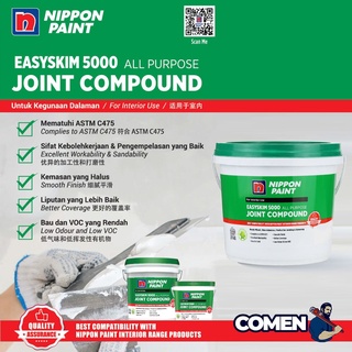 NIPPON PAINT Easyskim 5000 All Purpose Joint Compound 5KG Wall Crack ...