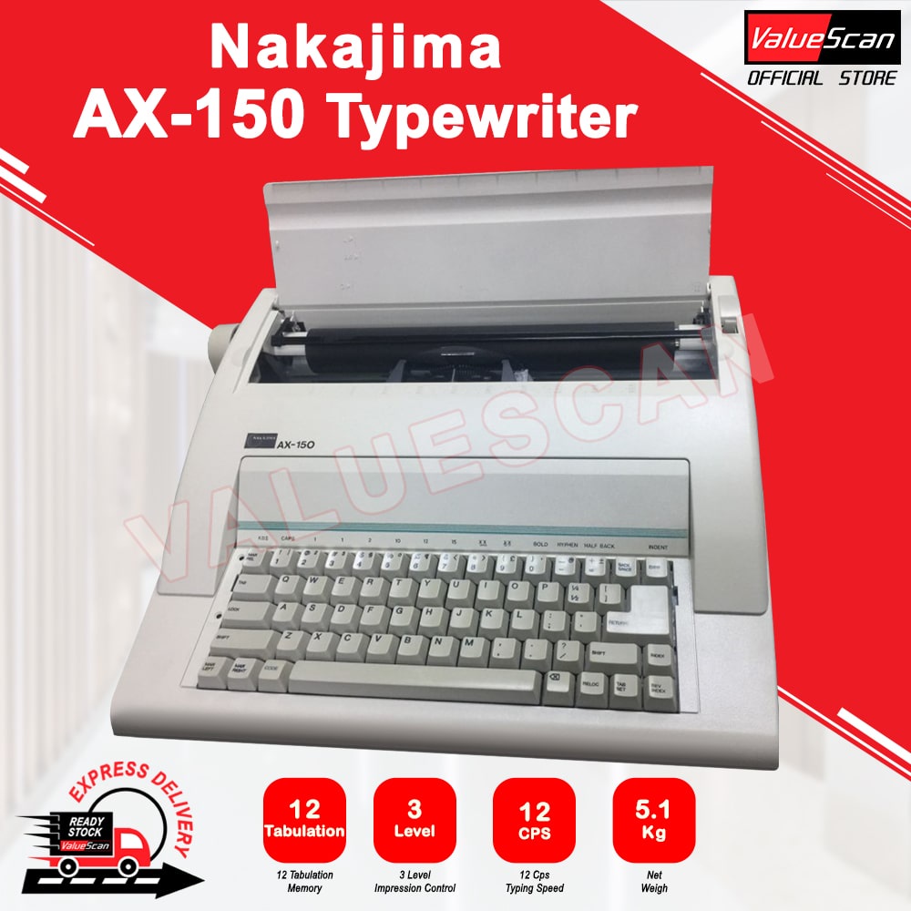 Nakajima AX-150 Electronic A4 Typewriter | Shopee Malaysia