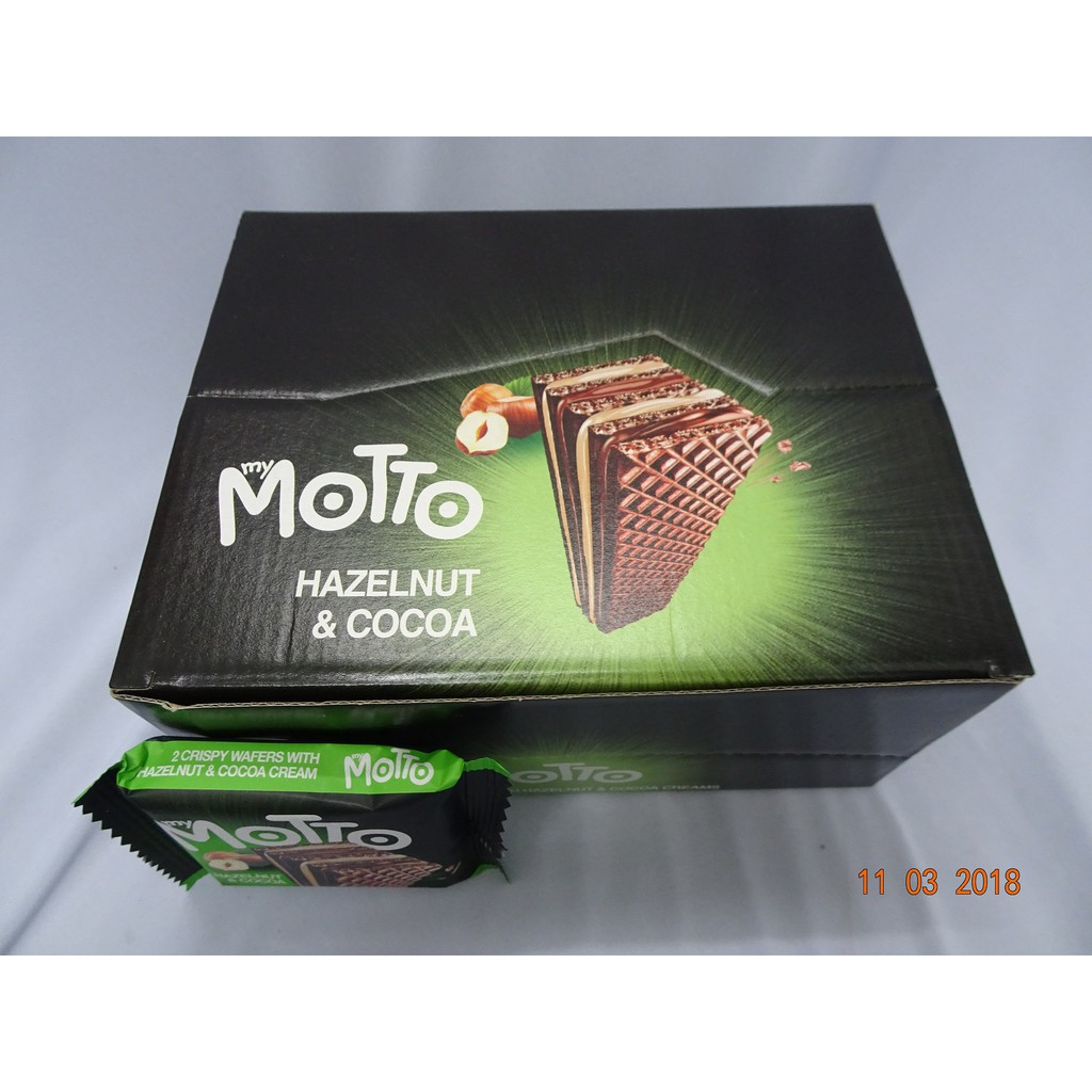 20 Packs Motto Super Rich Hazelnut Chocolate Wafer 34g (LOCAL READY ...