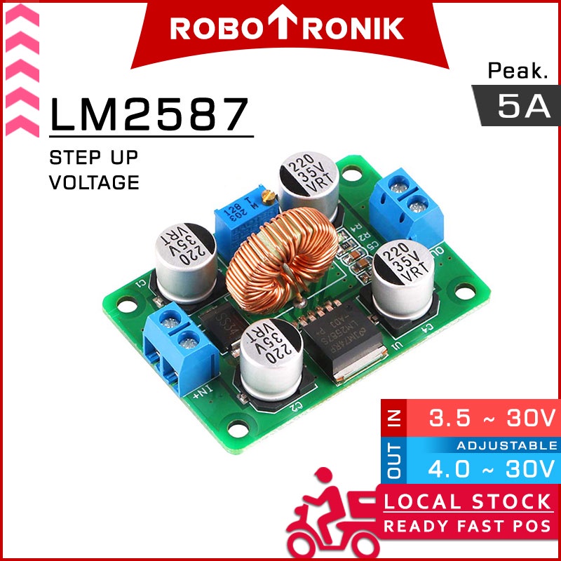 DC-DC Step Up LM2587, 5A / 30w Adjustable Voltage Regulator Module Boost Converter | Shopee Malaysia