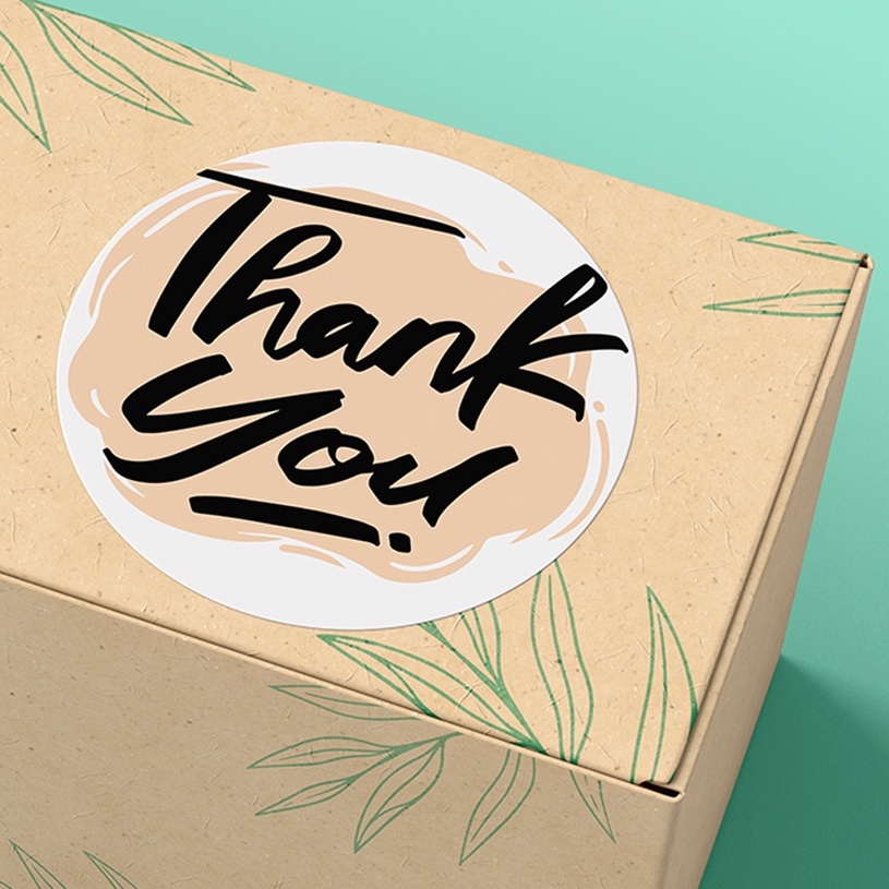 Thank You Sticker 40 pcs Aesthetic Minimalis | Stiker Terima Kasih ...