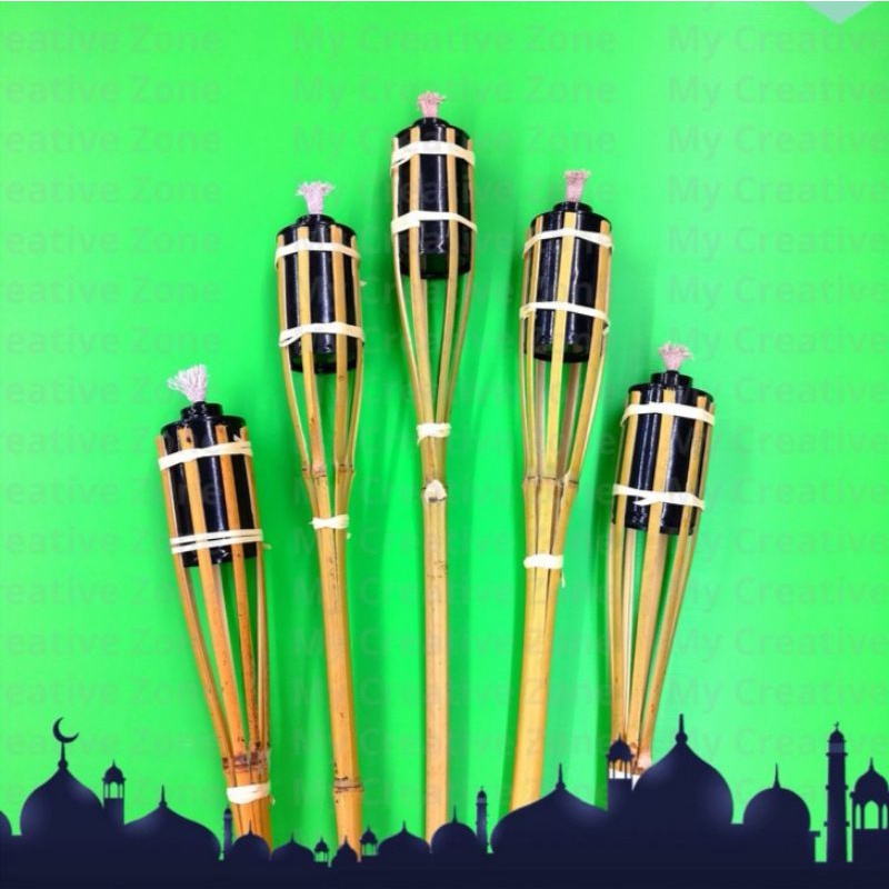 90cm 3 Kaki Pelita Raya Buluh / Lampu Pelita Panjang / Lampu Pelita ...