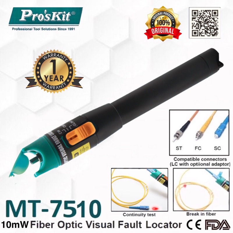Pro'sKit MT-7510 Fiber Optic Visual Fault Locator (10mW) | Shopee Malaysia