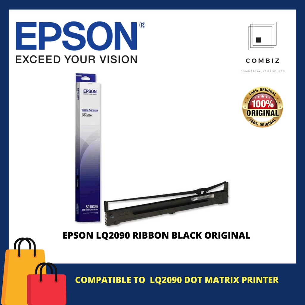 EPSON LQ2090 RIBBON BLACK ORIGINAL FOR LQ2090 DOT MATRIX PRINTER ...