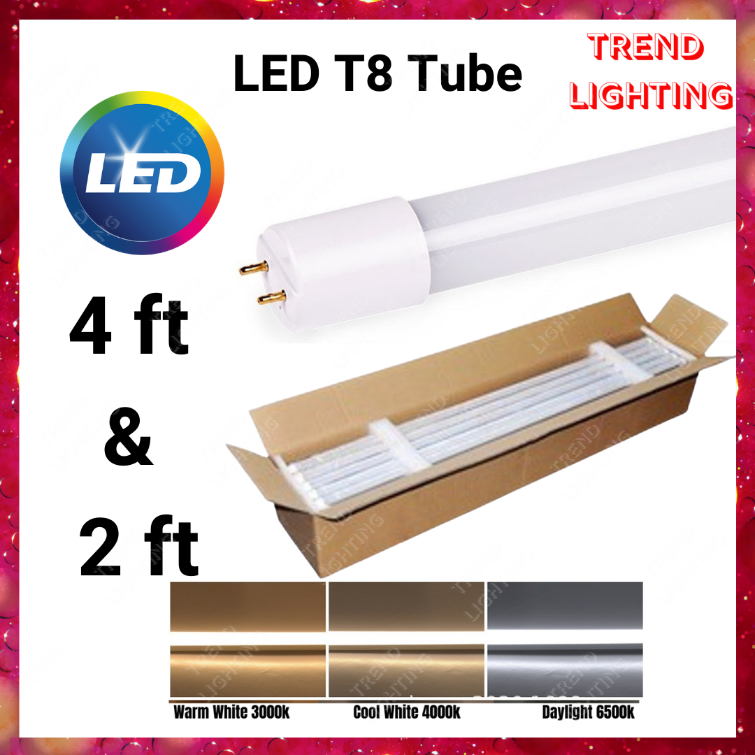LED T8 Lampu Kalimantang Casing Fitting Box Bundle 2ft 4ft Tube Single Double 2 feet 4 feet ...