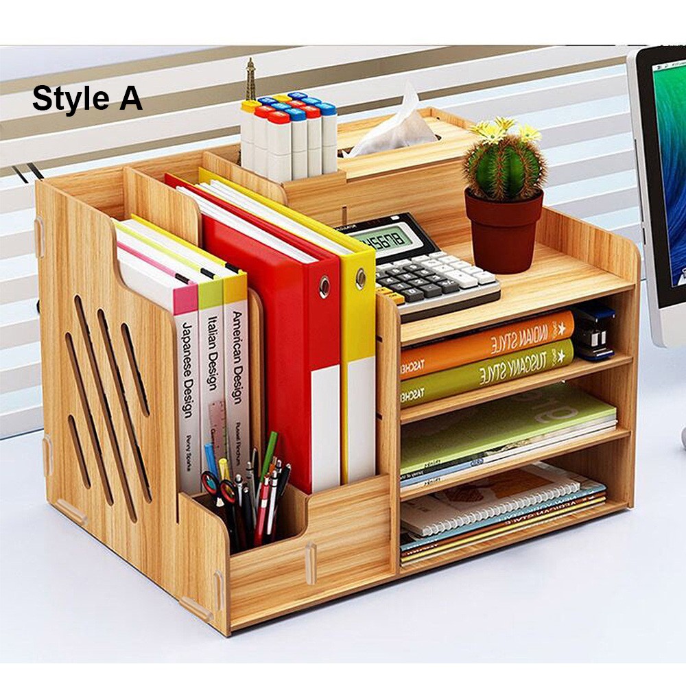 Dekstop Storage Rack Organizer Desk Organizer Rack File Rack Table ...