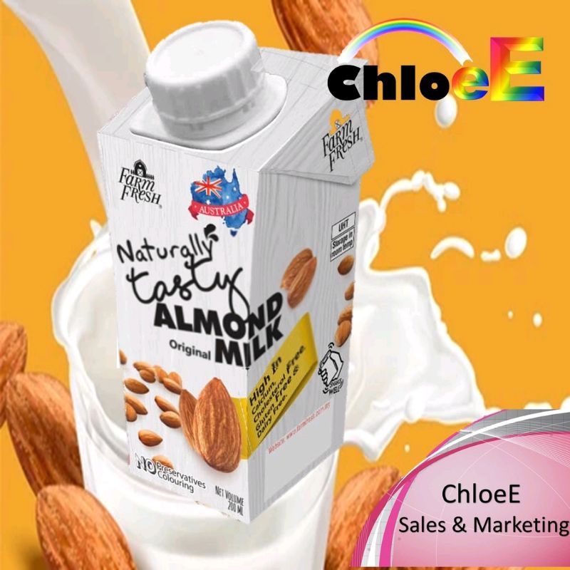 FARM FRESH UHT MILK SUSU BADAM ALMOND MILK/UNSWEETENED ALMOND MILK ...