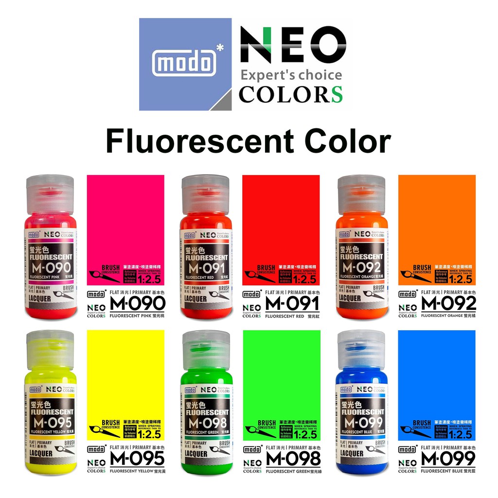 Modo Neo Color Fluorescent Series Lacquer Paint -30ml | Shopee Malaysia