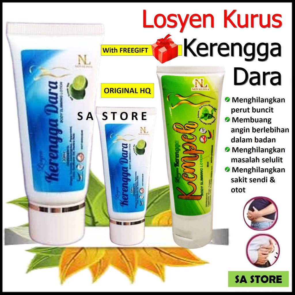 LOSYEN KURUS KERENGGA DARA + 🎁 / SLIMMING LOTION/ Losyen kerengga dara ...
