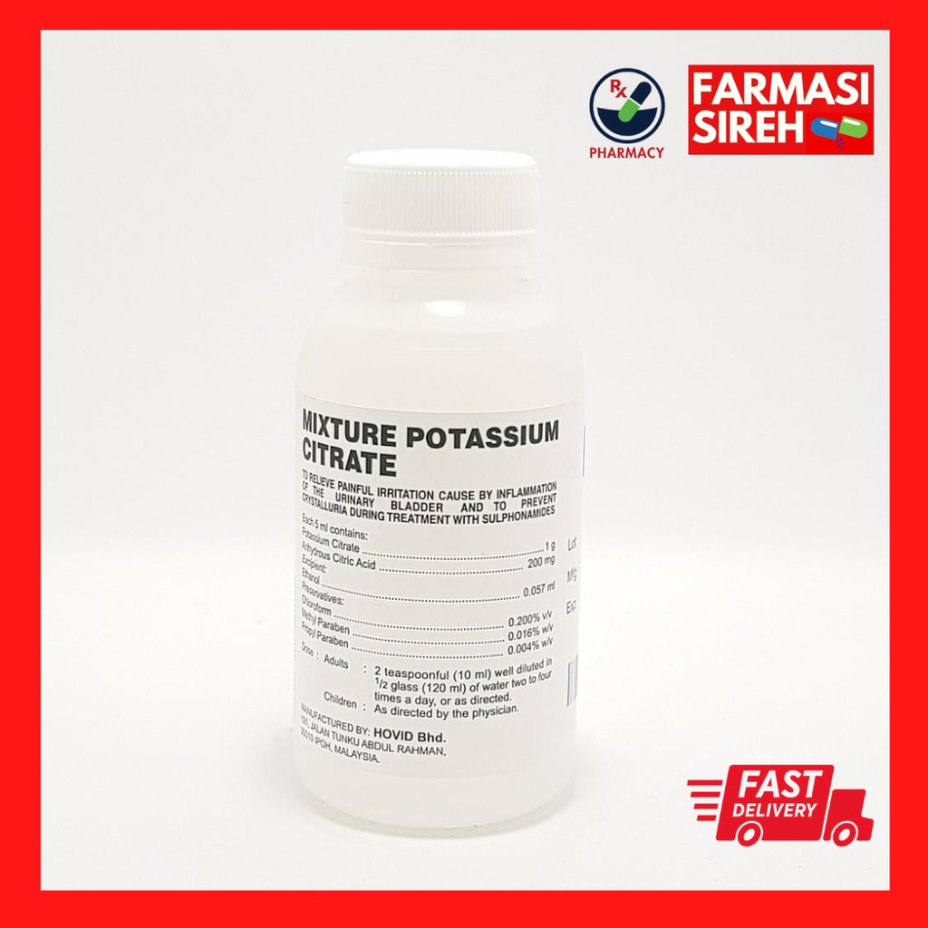 HOVID MIXTURE POTASSIUM CITRATE | Shopee Malaysia