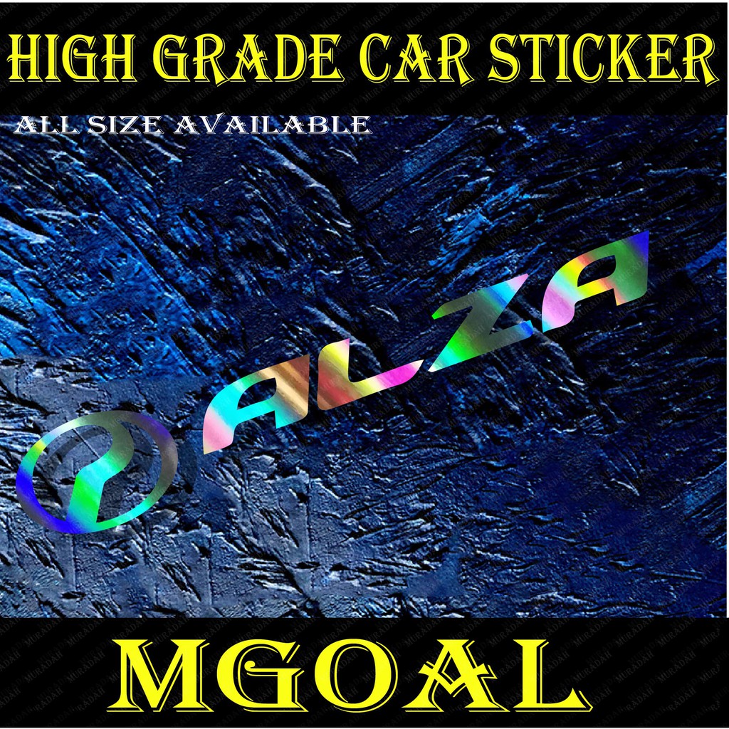 [Ready Stock]Laser Perodua Alza logo high grade car sticker | Shopee ...