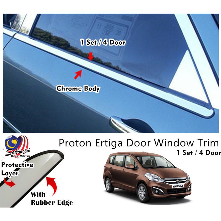 Sunvisor Door Visor tinted kereta Proton Ertiga Door Window Trim Panel ...