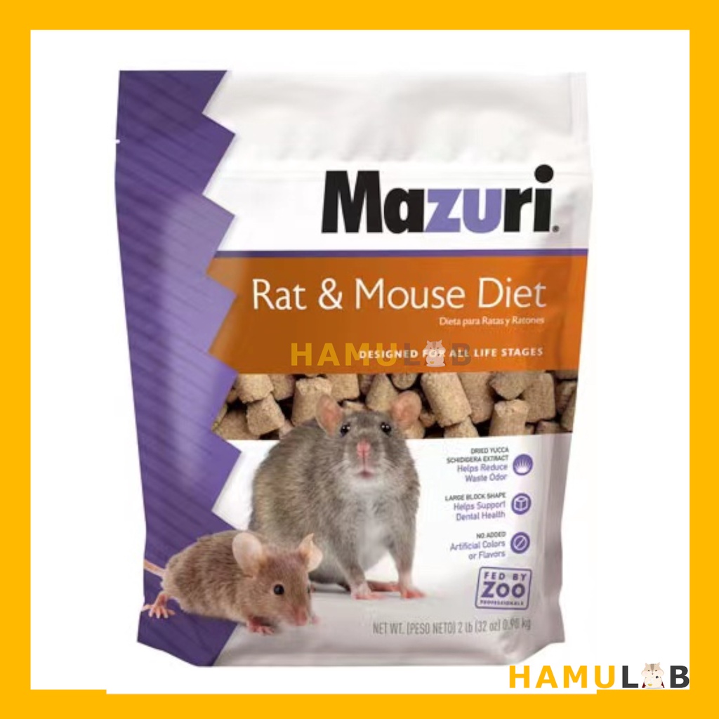 Mazuri Rat and Mouse Diet Repacked (High Protein Food for Hamster ...