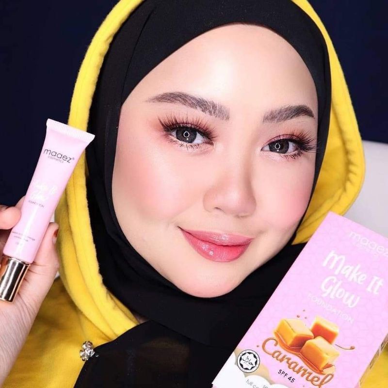 MAAEZ FOUNDATION MAKE IT GLOW FOUNDATION | Shopee Malaysia
