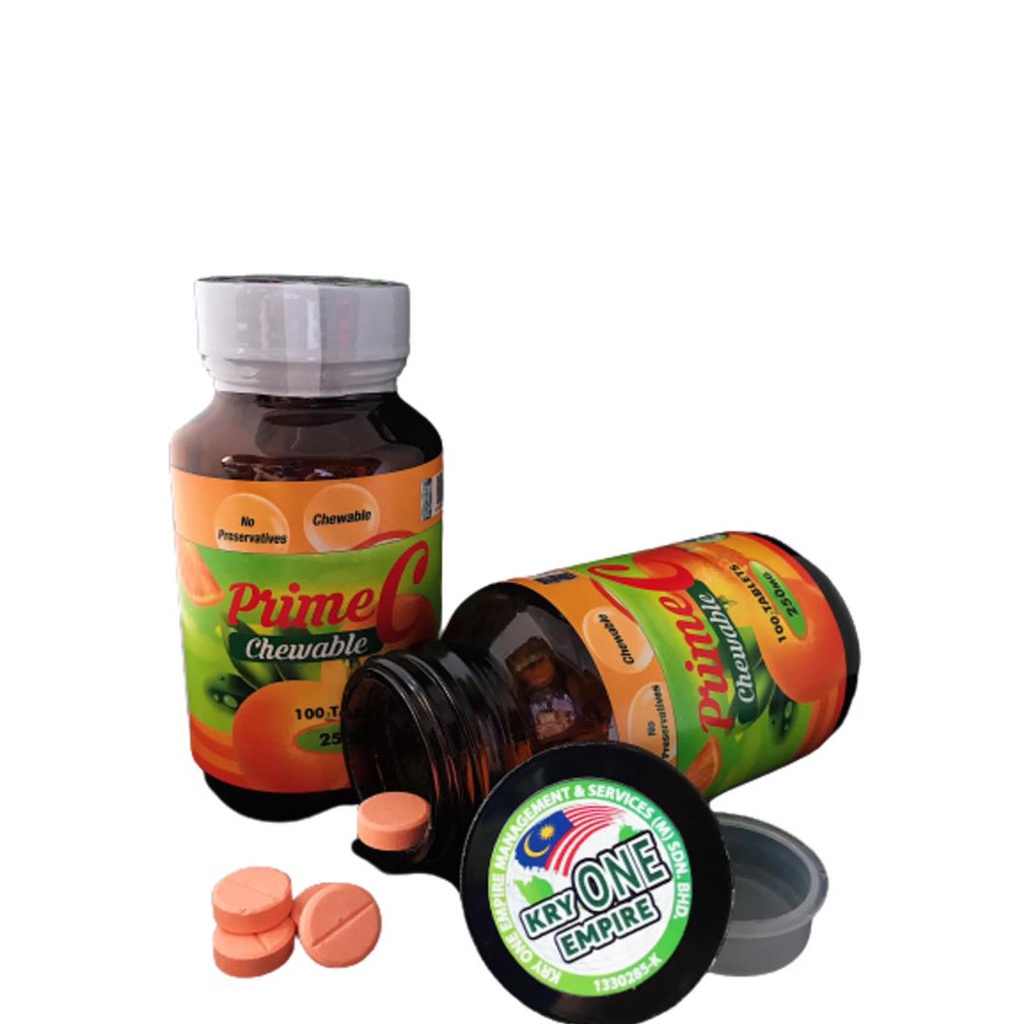 HEALTH CARE Vitamin C (Prime C) 250mg Orange Chewable (100 tablets ...