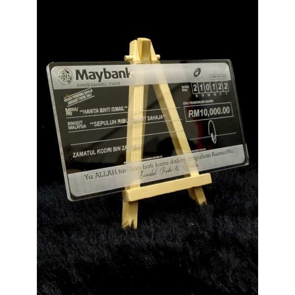 Gift Mock Up Cheque Acrylic Laser Engrave | Shopee Malaysia