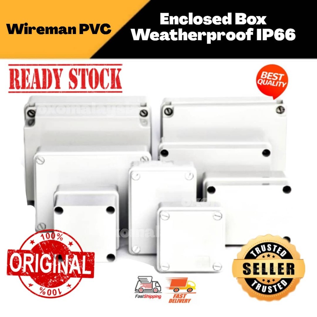 Wireman PVC Enclosed Box Weatherproof IP66 (Variety Size) | Shopee Malaysia