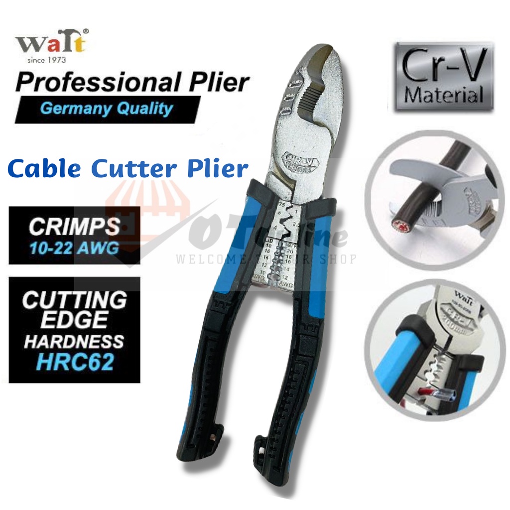 Wait 7 In 1 Multitool Cable Cutter Plier Wire Stripper Crimper Plier ...