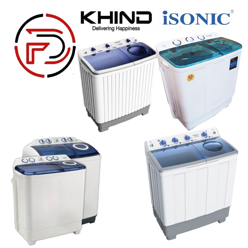 ISONIC/KHIND Semi Auto Washing Machine 7KG/10KG/11KG [ READY STOCK ...