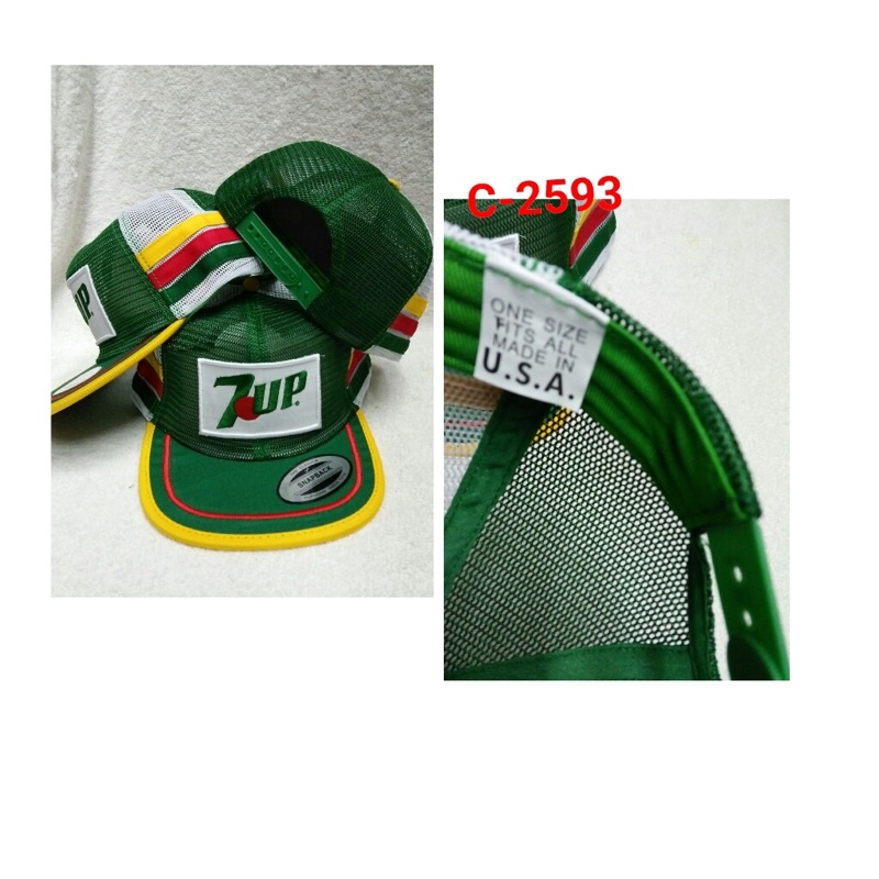 Cap 7up Fullmesh 3line vintage | Shopee Malaysia
