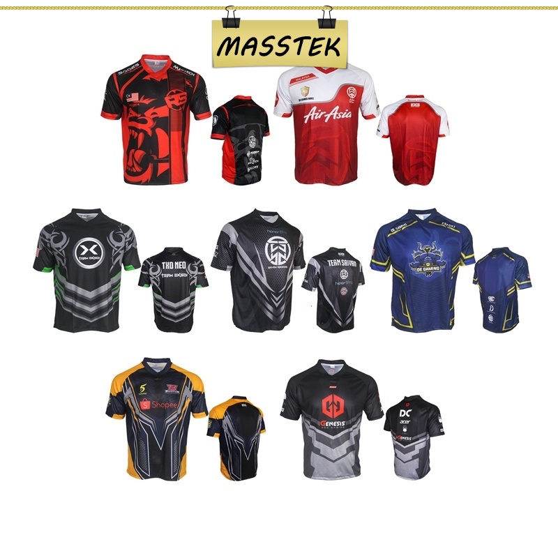 MASSTEK @Johor Gaming Jersey Gaming Player T-shirt Short Sleeve Game ...