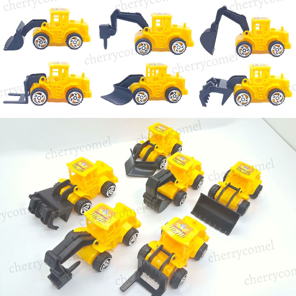 Construction Vehicle Toy Excavator Truck Trucks Bulldozer Drill Cars ...