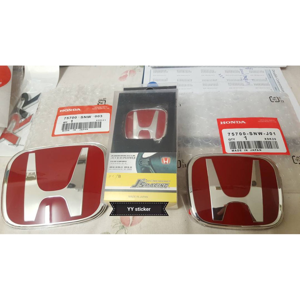 Logo Honda Civic FD / FC / FB / FE LOGO EMBLEM HONDA MERAH HONDA CIVIC ...