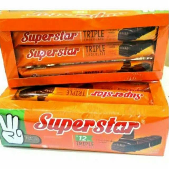 Superman Wafer / Wafer Superstar Triple Chocolate Wafer 12pcx18gr ...
