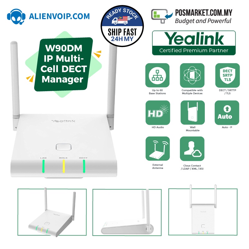 Yealink W90DM IP Multi-Cell DECT Manager | Shopee Malaysia
