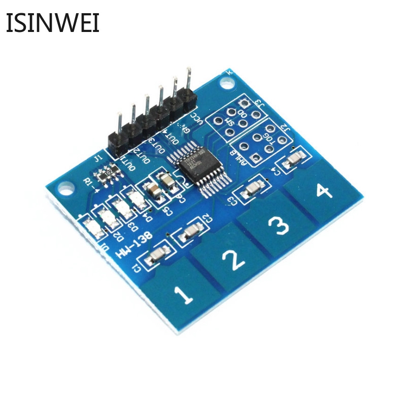 TTP224 4 Channel Capacitive Touch Sensor Module Digital Touch Sensor ...