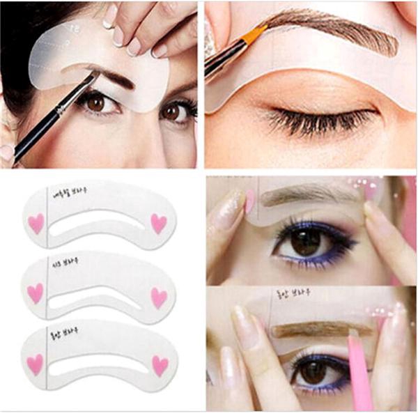 3pcs Eyebrow Stencils/ Drawing Eyebrow Template/Mini Eyebrow Class ...