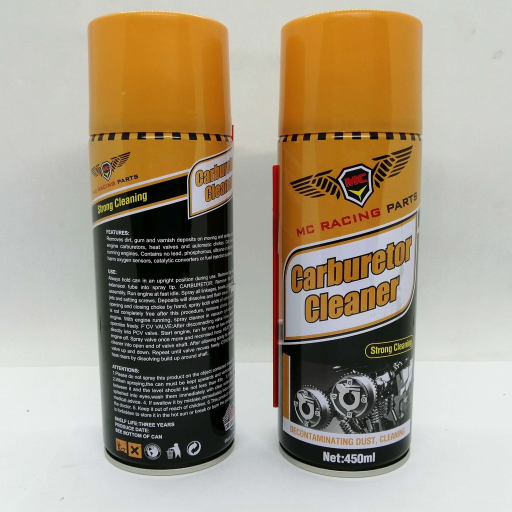 CARBURETOR CLEANER CLEANING SPRAY AGENT 450ML FOR MOTORCYCLE OR CAR USE ...