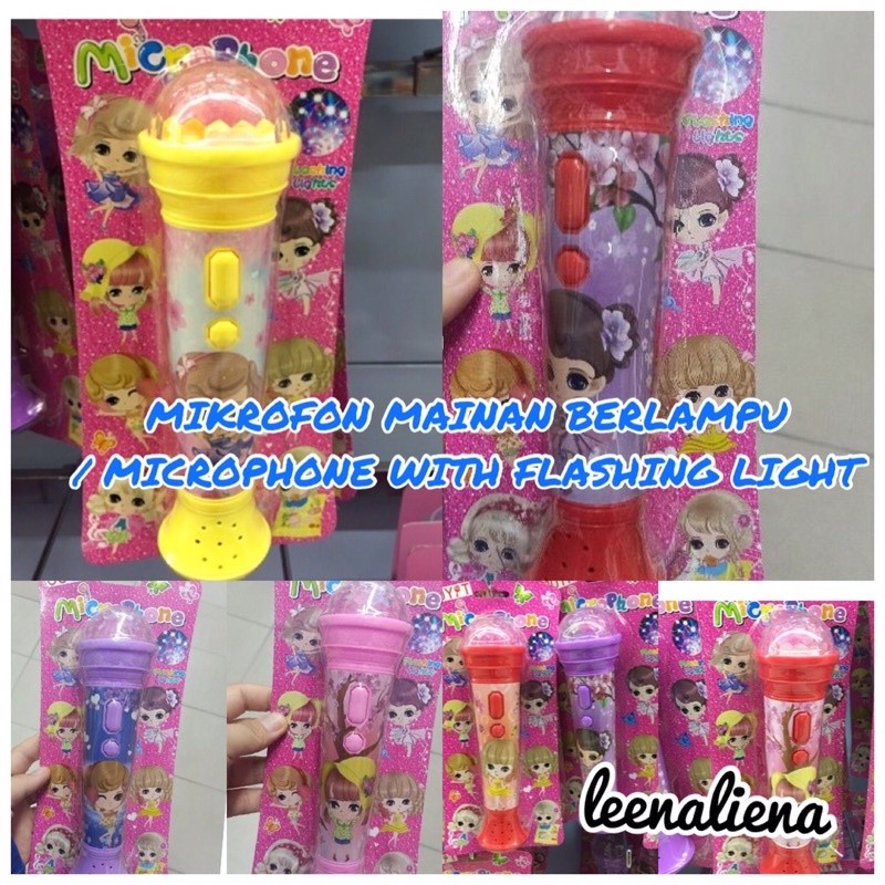 MIKROFON MAINAN BERLAMPU / MICROPHONE WITH FLASHING LIGHT | Shopee Malaysia