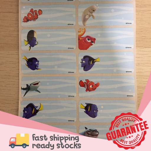 Finding Dory Sticker Name / Book Sticker / Cartoon Sticker / Waterproof ...