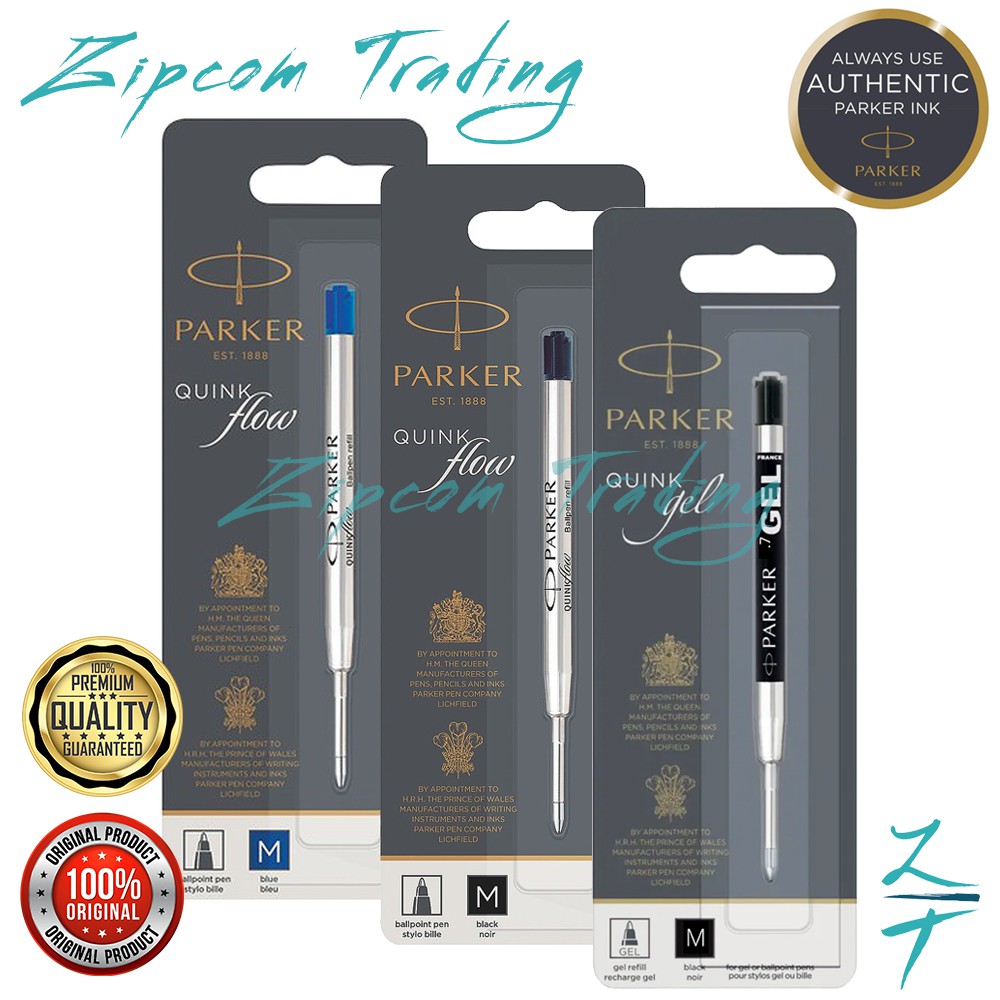PARKER QUINK Flow Ballpoint Pen Ink Refill ( Fine & Medium Point ) | Shopee Malaysia