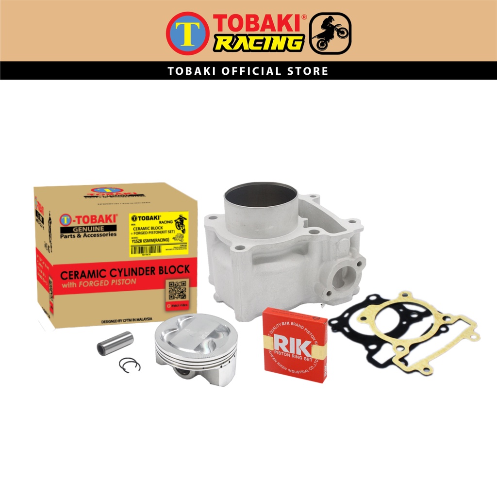 TOBAKI RACING CERAMIC CYLINDER BLOCK + FORGED PISTON FULL SET Y15ZR | Shopee Malaysia