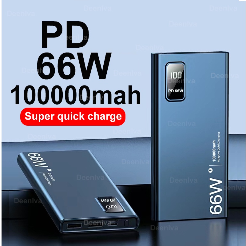 PD 66w Power Bank 100000mAh Super Fast Charge Powerbank USB Type C PD ...