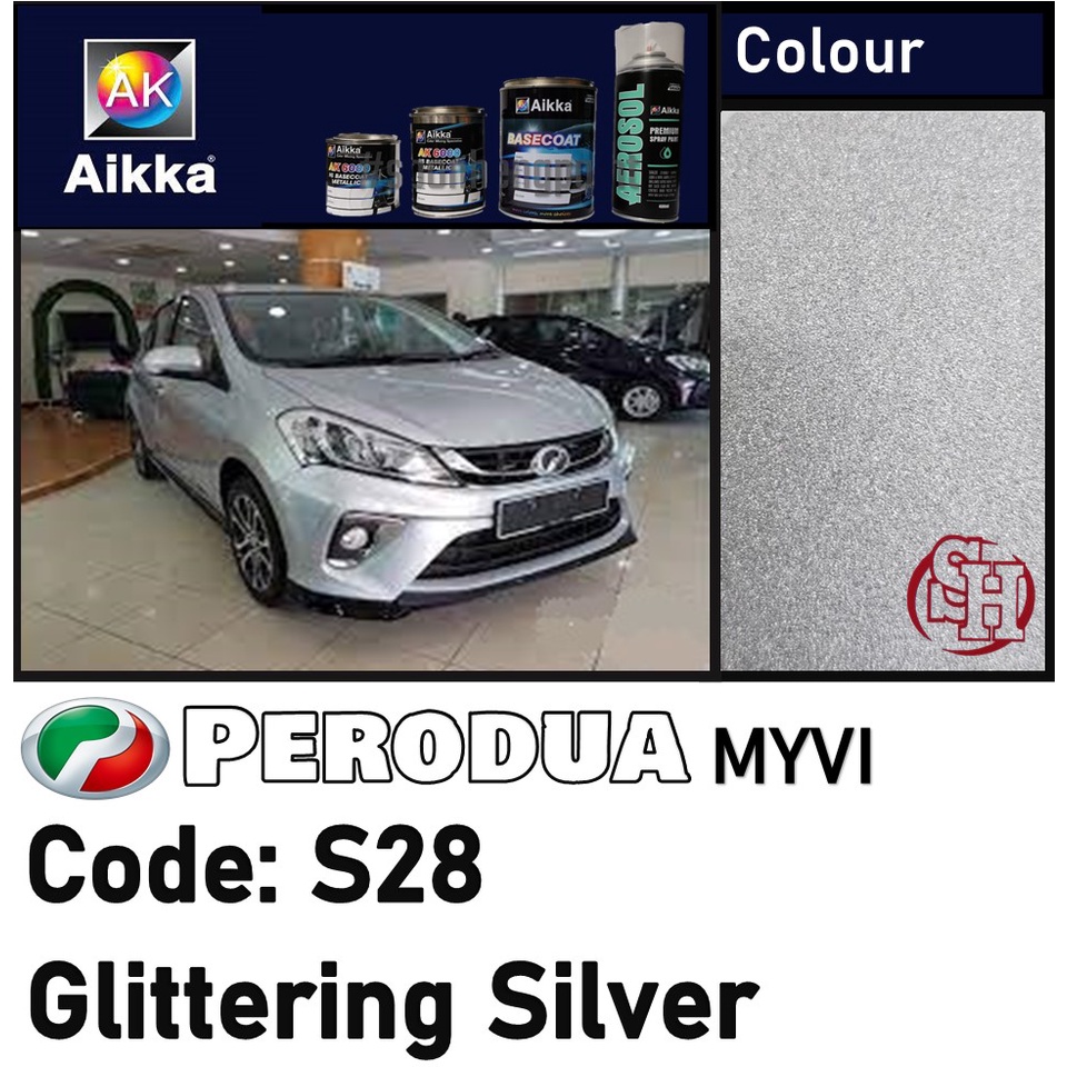 PERODUA MYVI Glittering Silver S28 /Aikka Oem Factory Colour | Shopee ...