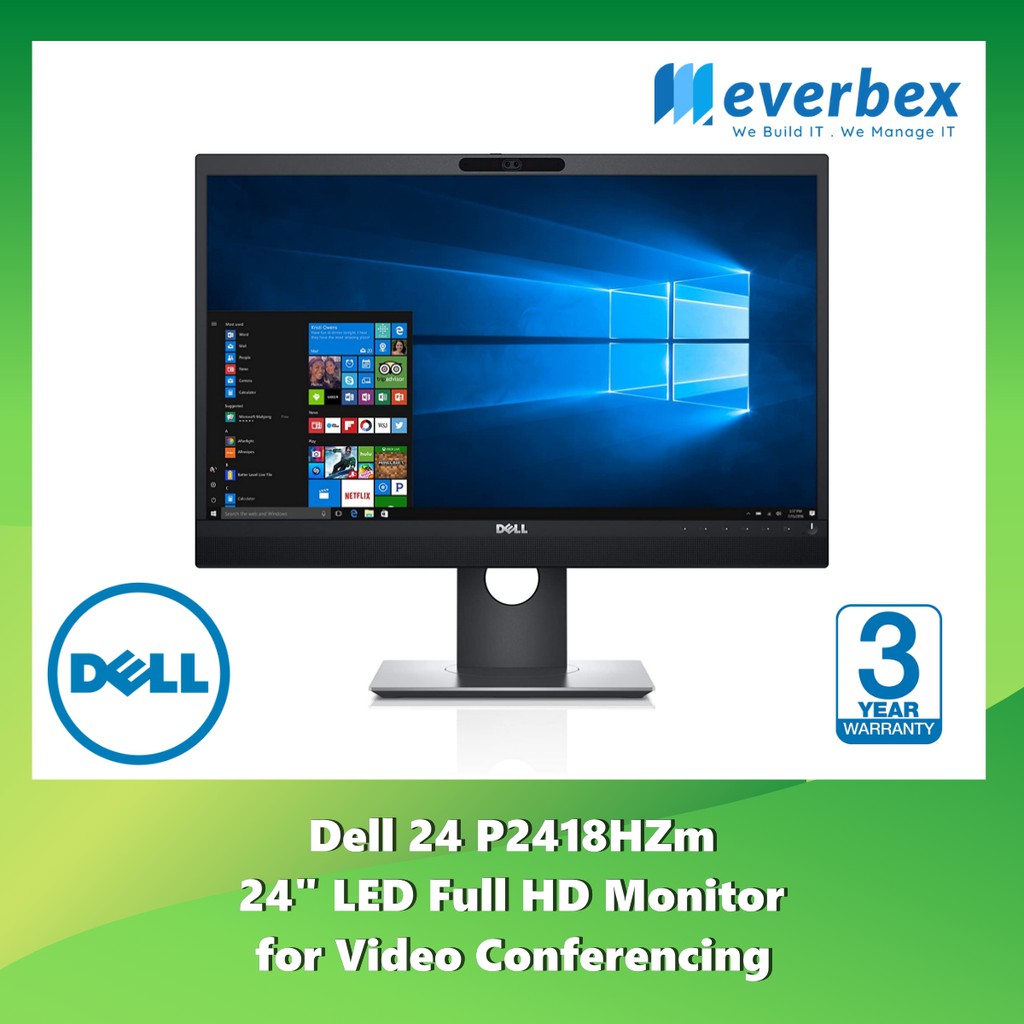 Dell 24" Monitor for Video Conference with Built-In Speakers P2418HZm ...