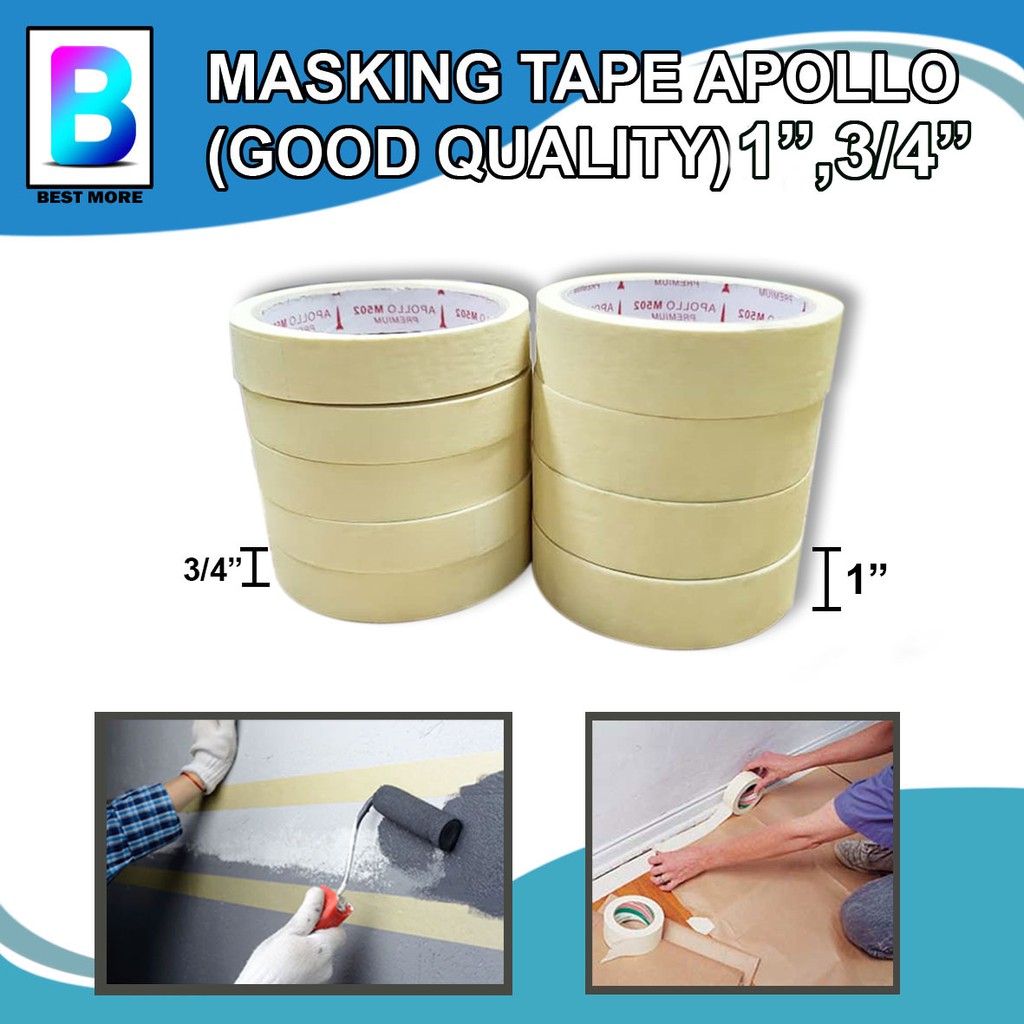 Masking tape apollo good quality 3/4" | Shopee Malaysia
