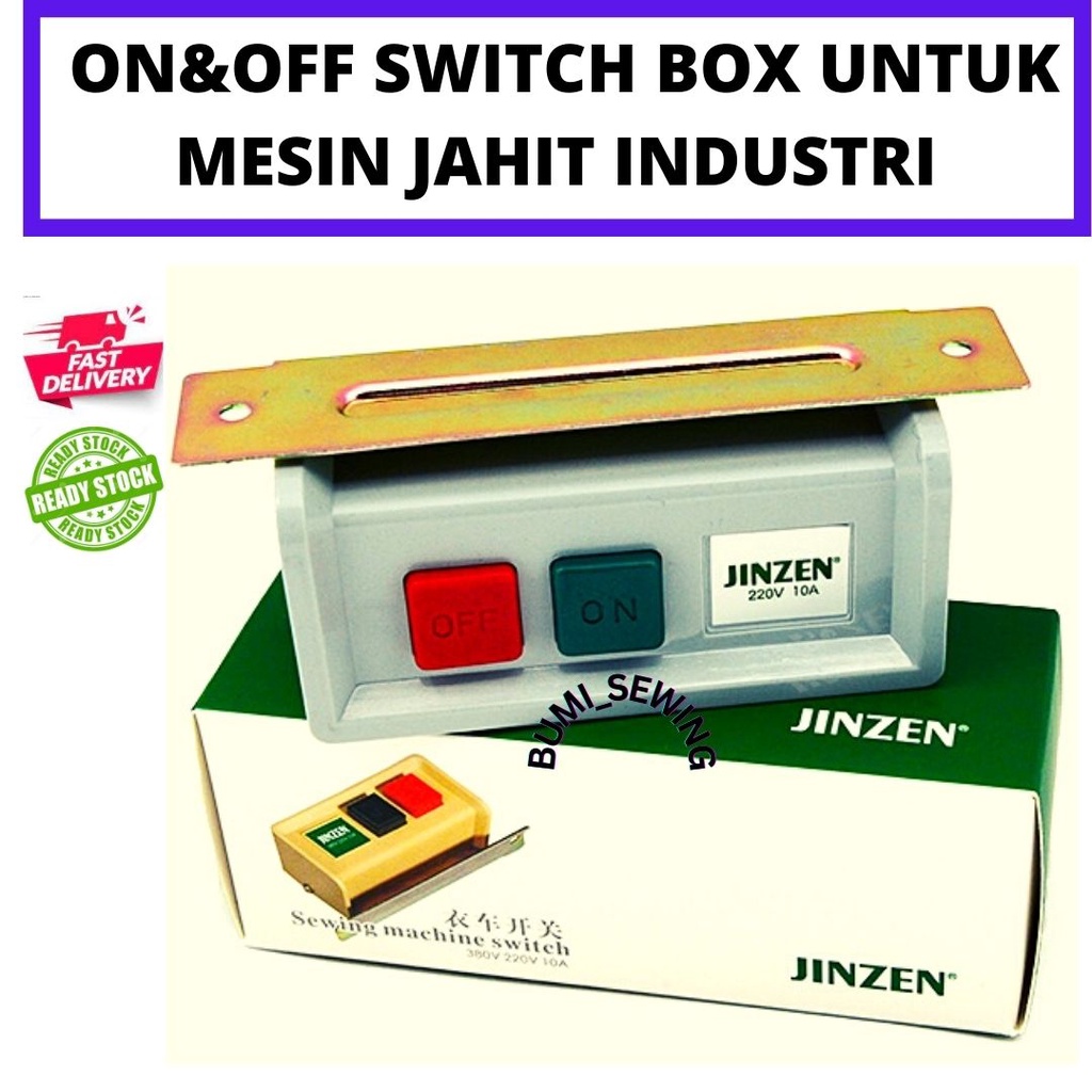 ON&OFF SWITCH BOX UNTUK MESIN JAHIT INDUSTRI // SWITCH BOX ON&OFF FOR ...
