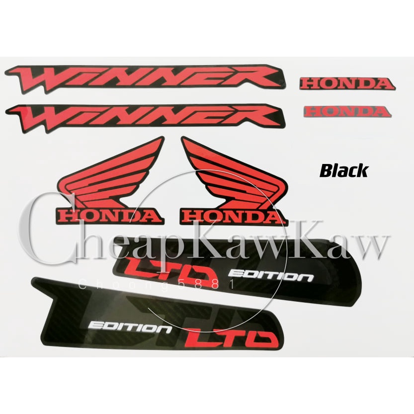 RS150 V1 V2 Winner LTD Limited Edition 2018 Body Cover Stripe Sticker ...