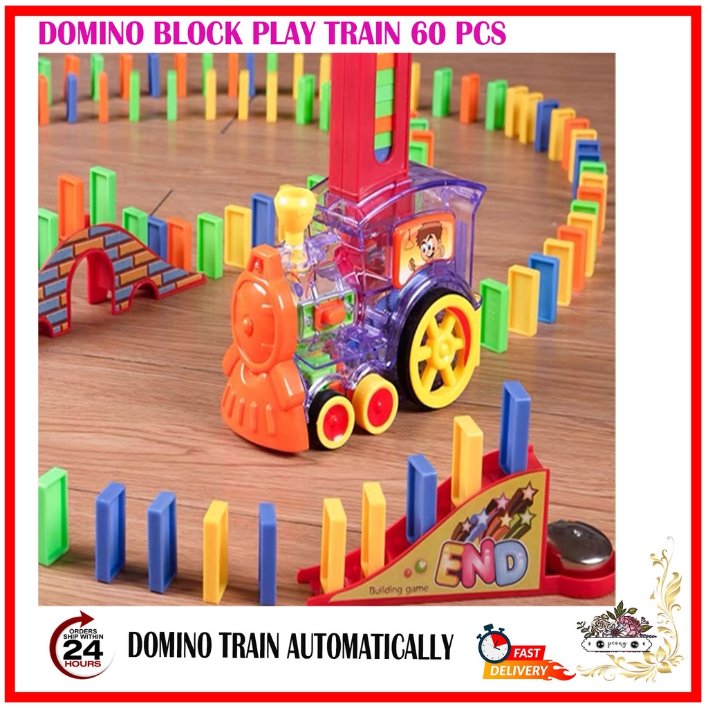 Domino Train Automatically Domino Block Play Train[Ready Stock] | Shopee Malaysia