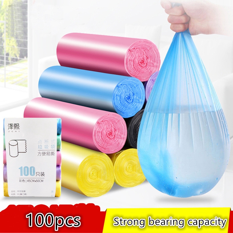 100 Counts Trash Bags Garbage Bags, Small Plastic Bags for Home Office ...