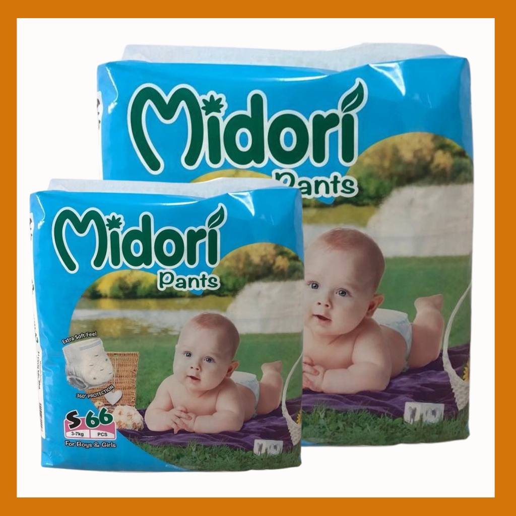 Midori Disposable Baby Diaper Pants (S66/M60/L52/XL48/XXL42) x 2 Packs ...