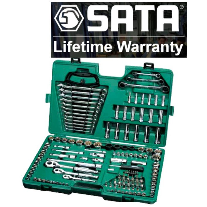 Sata 09510 SOCKET SET, 150pcs, 1/4" & 3/8" & 1/2"dr (NEW & ORI SATA ...