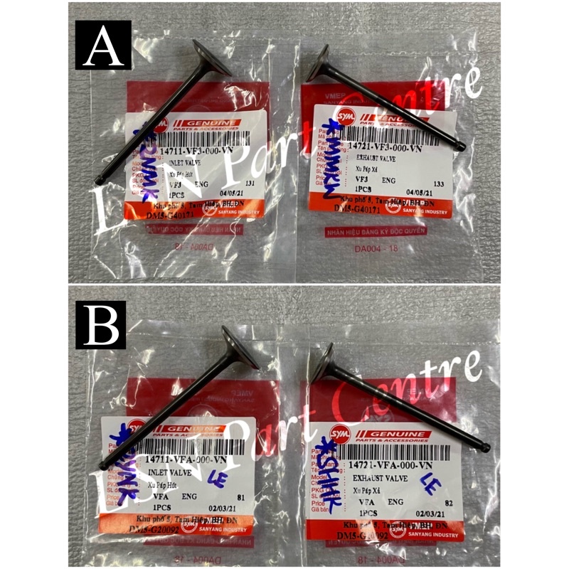 SYM VF3i 185 V1/V2/LE/LE Pro/N2 Inlet Valve(Valve Minyak)/ Exhaust ...